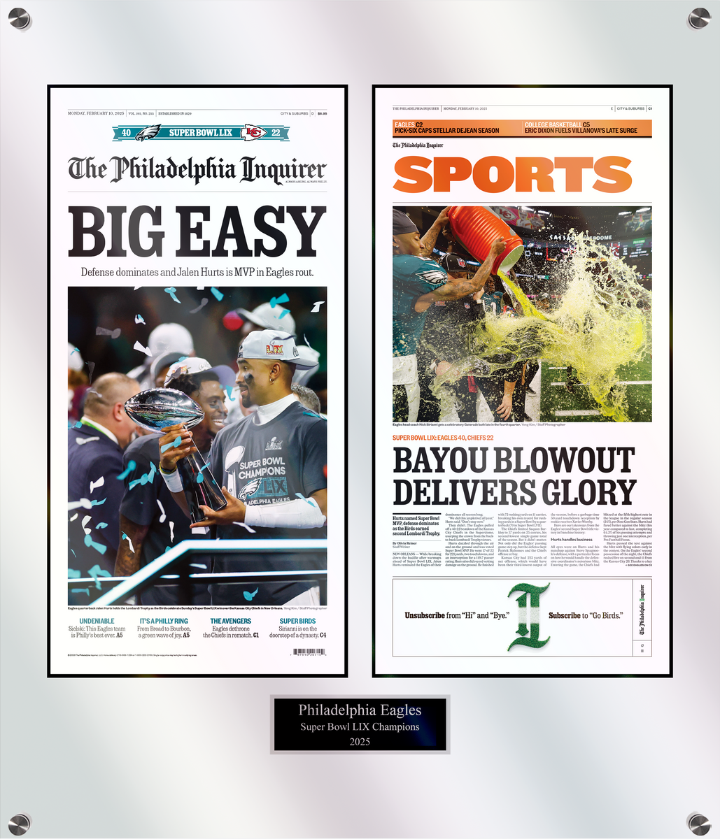 Double Plaque of The Philadelphia Inquirer’s Birds Coverage: 2/10/25 ...