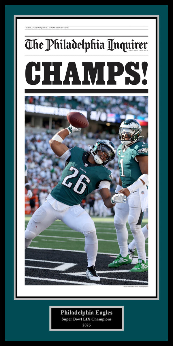 Plaque of the Front Page of The Philadelphia Inquirer: 2/9/25 - Field ...